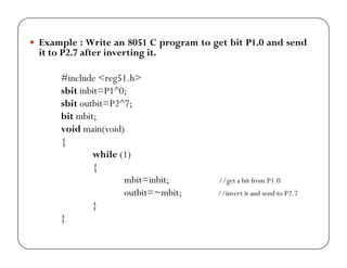Embedded C programming based on 8051 microcontroller | PPT