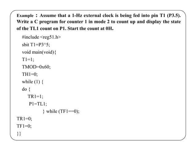 Embedded C programming based on 8051 microcontroller