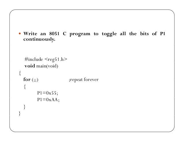 Embedded C Programming Based On 8051 Microcontroller