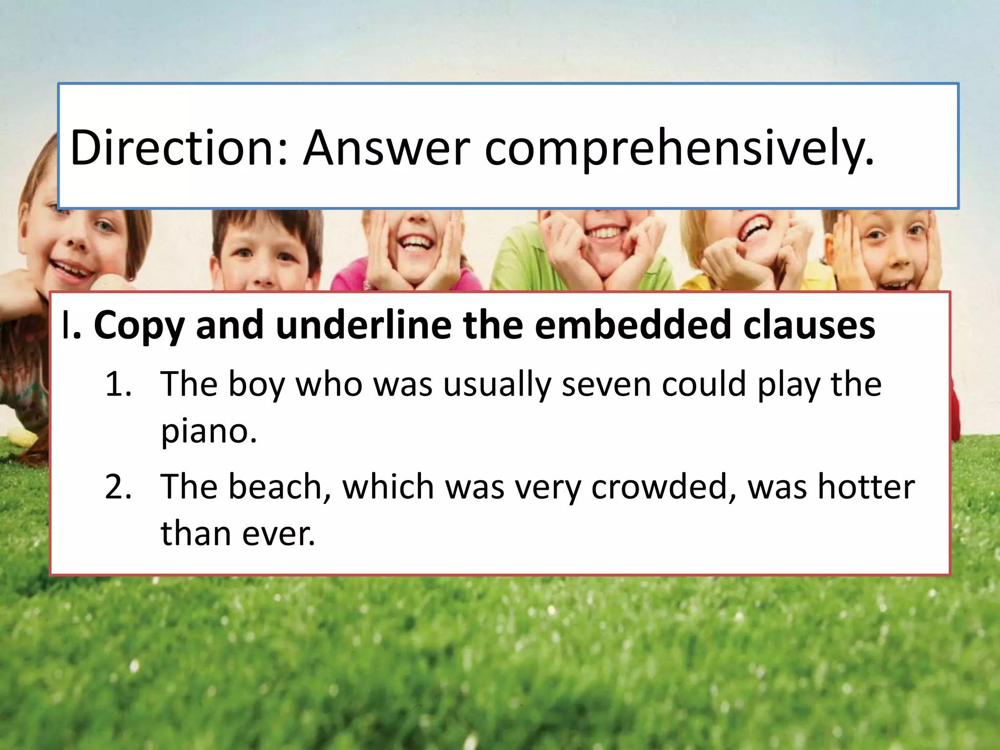 Embedded clause | PPTX