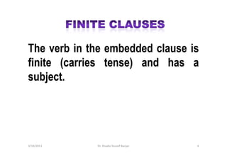 Embedded clauses, presentation 6 | PDF