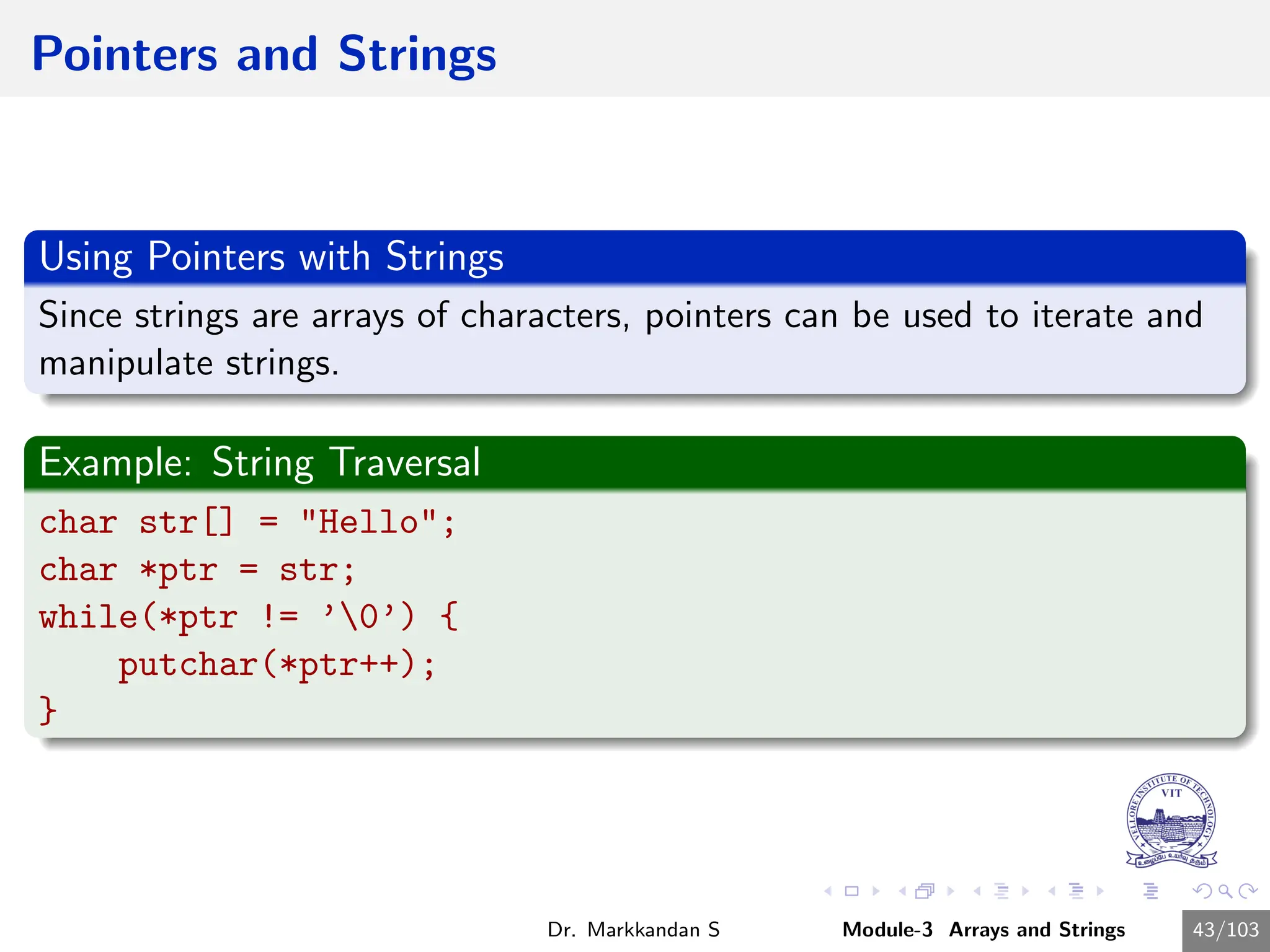 Embedded C Programming Module 3 Presentation Pdf