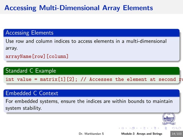 Embedded C Programming Module 3 Presentation | PDF