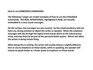 Embedded Commands | PDF