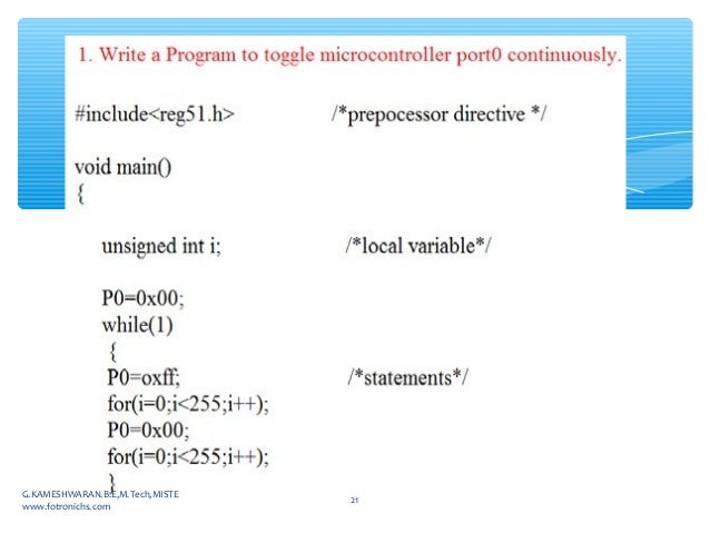 Embedded C Program And Programming Structure For Beginners