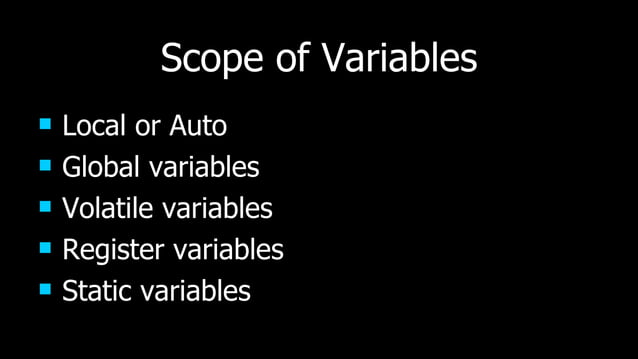Embedded c programming22 for fdp | PPT