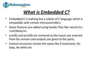 Embedded c & working with avr studio | PPT