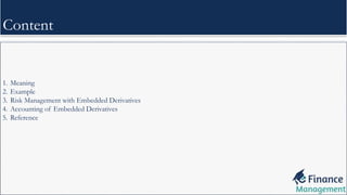 Embedded Derivatives | PPTX | Stocks and Bonds | Personal Investing