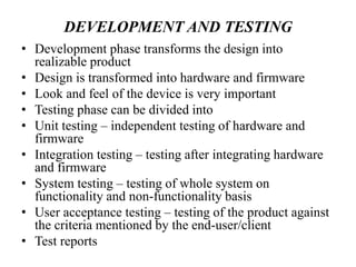 Embedded development life cycle | PPTX