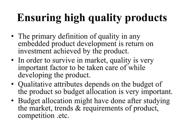 Embedded development life cycle | PPTX | Technology & Computing