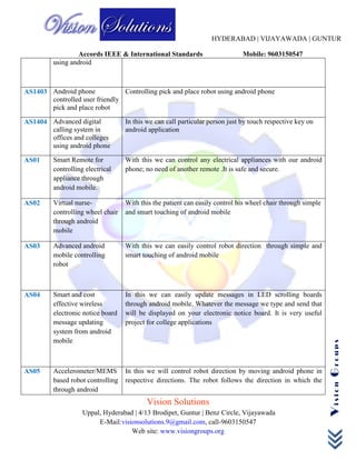 IEEE EMBEDDED ECE PROJECT LIST | PDF