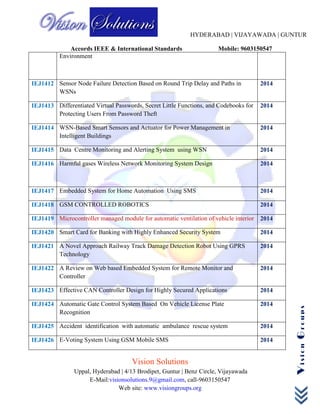 IEEE EMBEDDED ECE PROJECT LIST | PDF