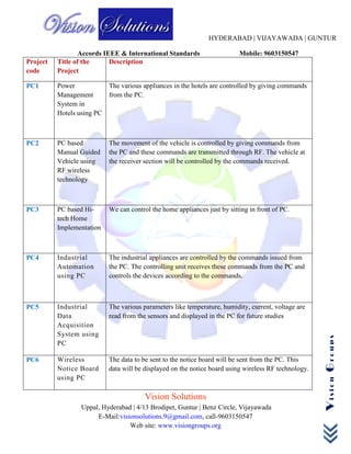 IEEE EMBEDDED ECE PROJECT LIST | PDF