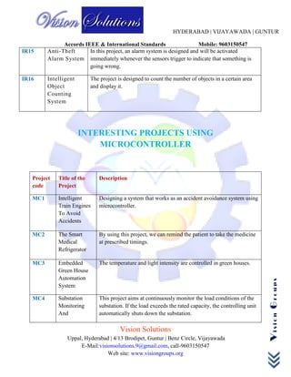 IEEE EMBEDDED ECE PROJECT LIST | PDF