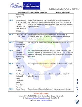 IEEE EMBEDDED ECE PROJECT LIST | PDF