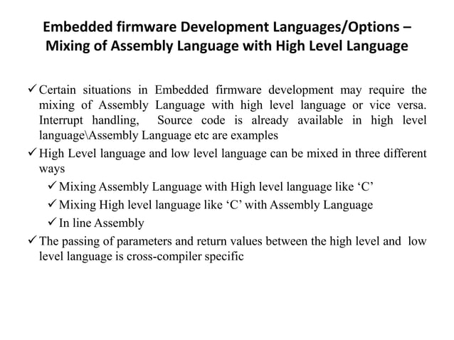 Embedded firmware | PPT | Computing | Technology & Computing