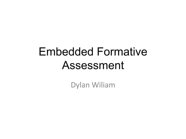 Embedded formative assessment | PPT