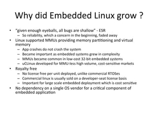 Embedded Linux Evolution | Turing Techtalk | PPT