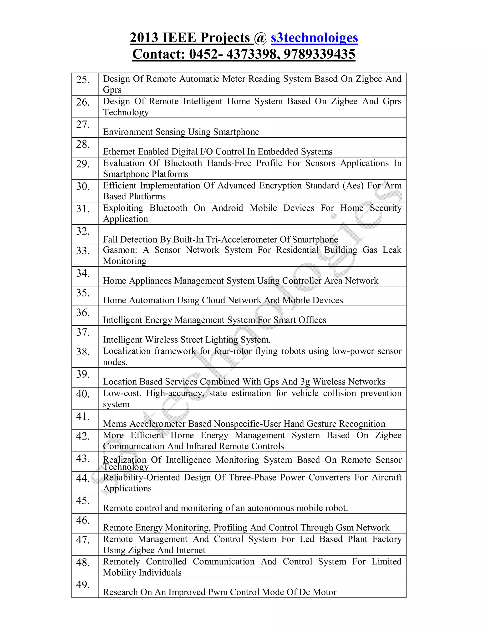 IEEE 2013 Embedded titles | PDF