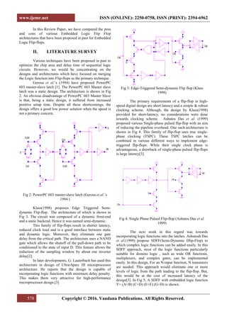 Embedded Logic Flip-Flops: A Conceptual Review | PDF