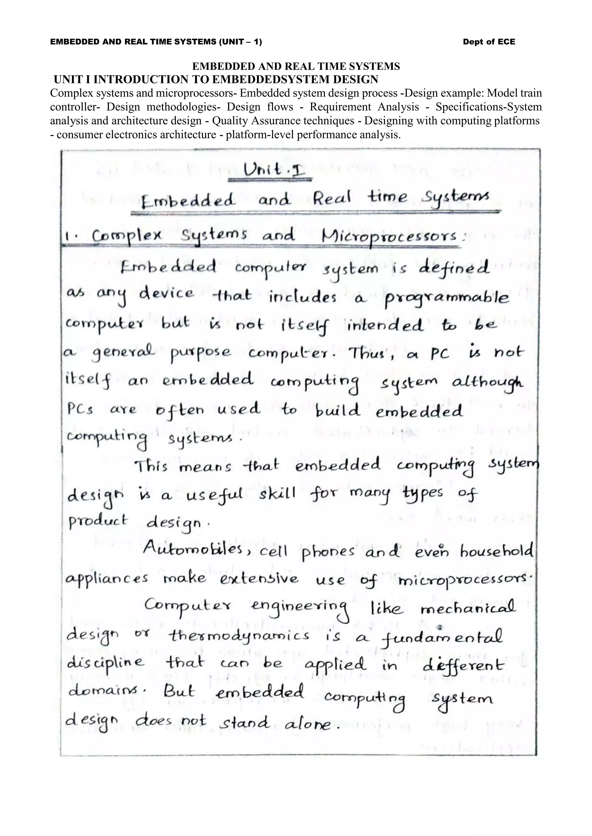 Embedded and Real Time Systems Notes.pdf