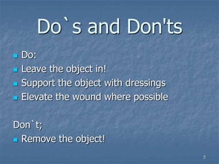 Embedded objects | PPTX | First Aid | Injuries