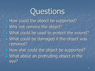 Embedded objects | PPTX | First Aid | Injuries