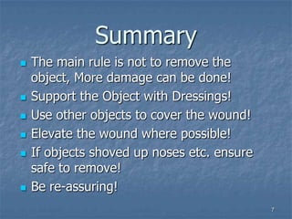 Embedded objects | PPTX | First Aid | Injuries