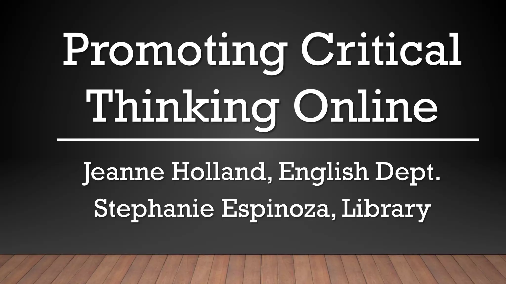 Promoting Critical Thinking Online | PDF