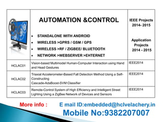 Final Year projects for ece and eee students | PPTX