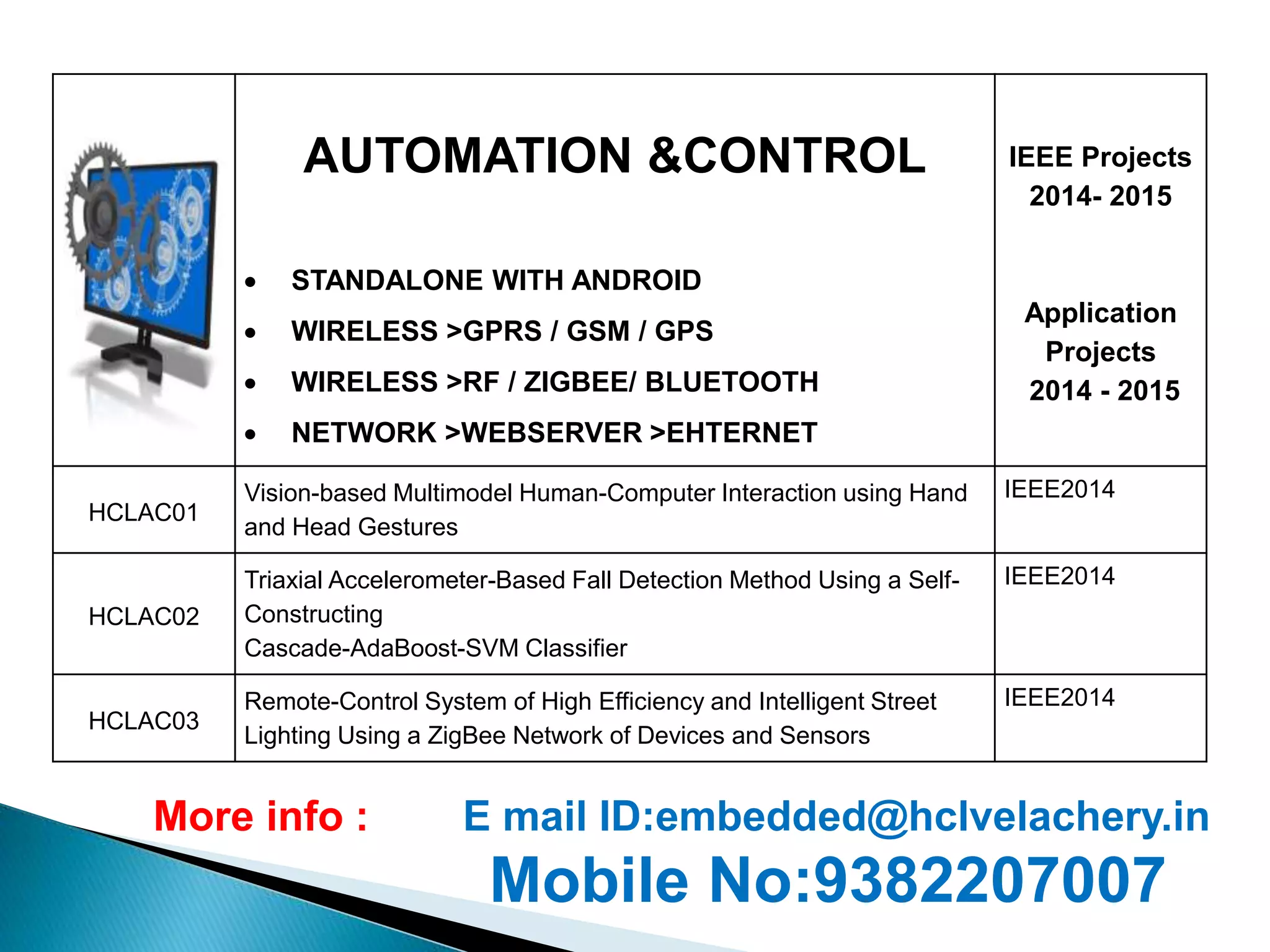 Final year projects for ECE students | PPTX