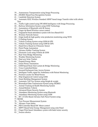 Embedded project list | PDF