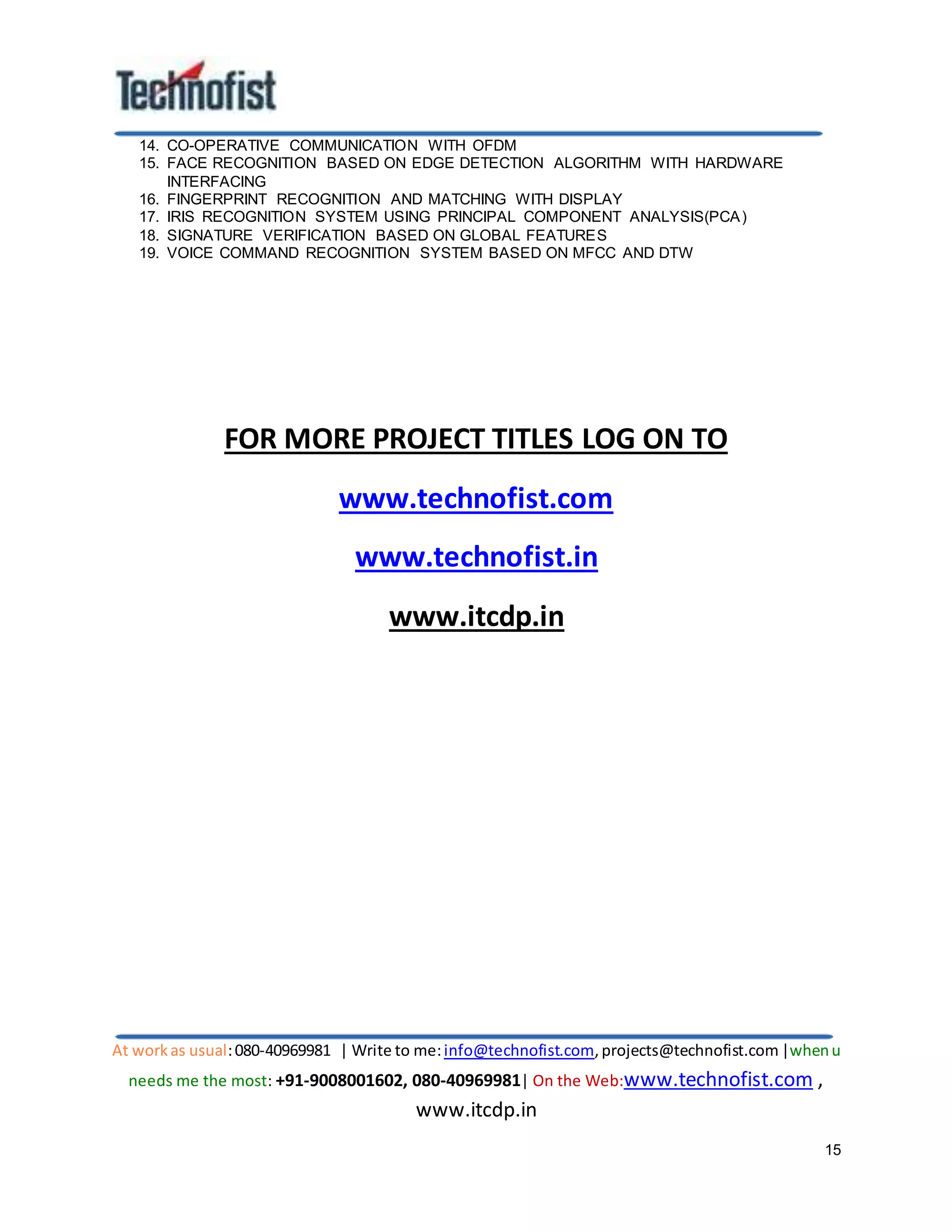 Embedded project list | DOCX