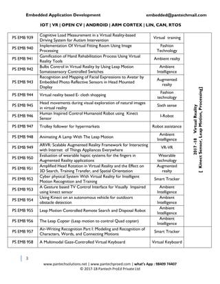 pantech Embedded projects 2017 18 | PDF