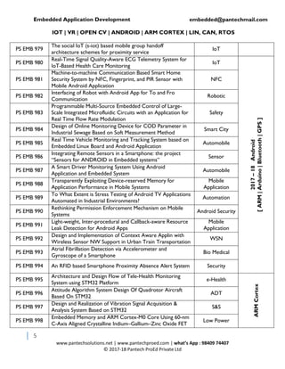 pantech Embedded projects 2017 18 | PDF