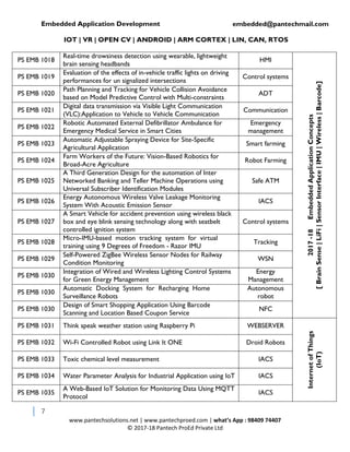 pantech Embedded projects 2017 18 | PDF