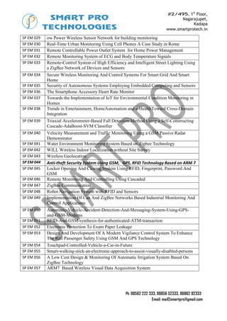 Embedded projects ieee 2013 list | PDF