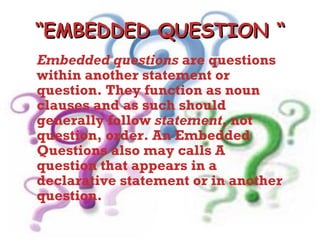Embedded question | PPT