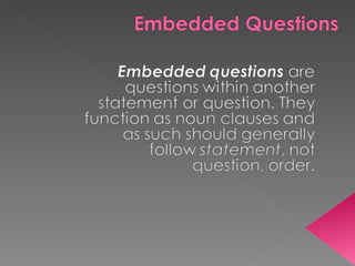 Embedded questions | PPT