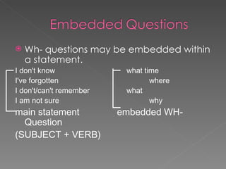 Embedded questions | PPT