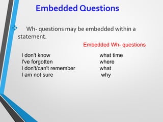 Embedded questions | PPT