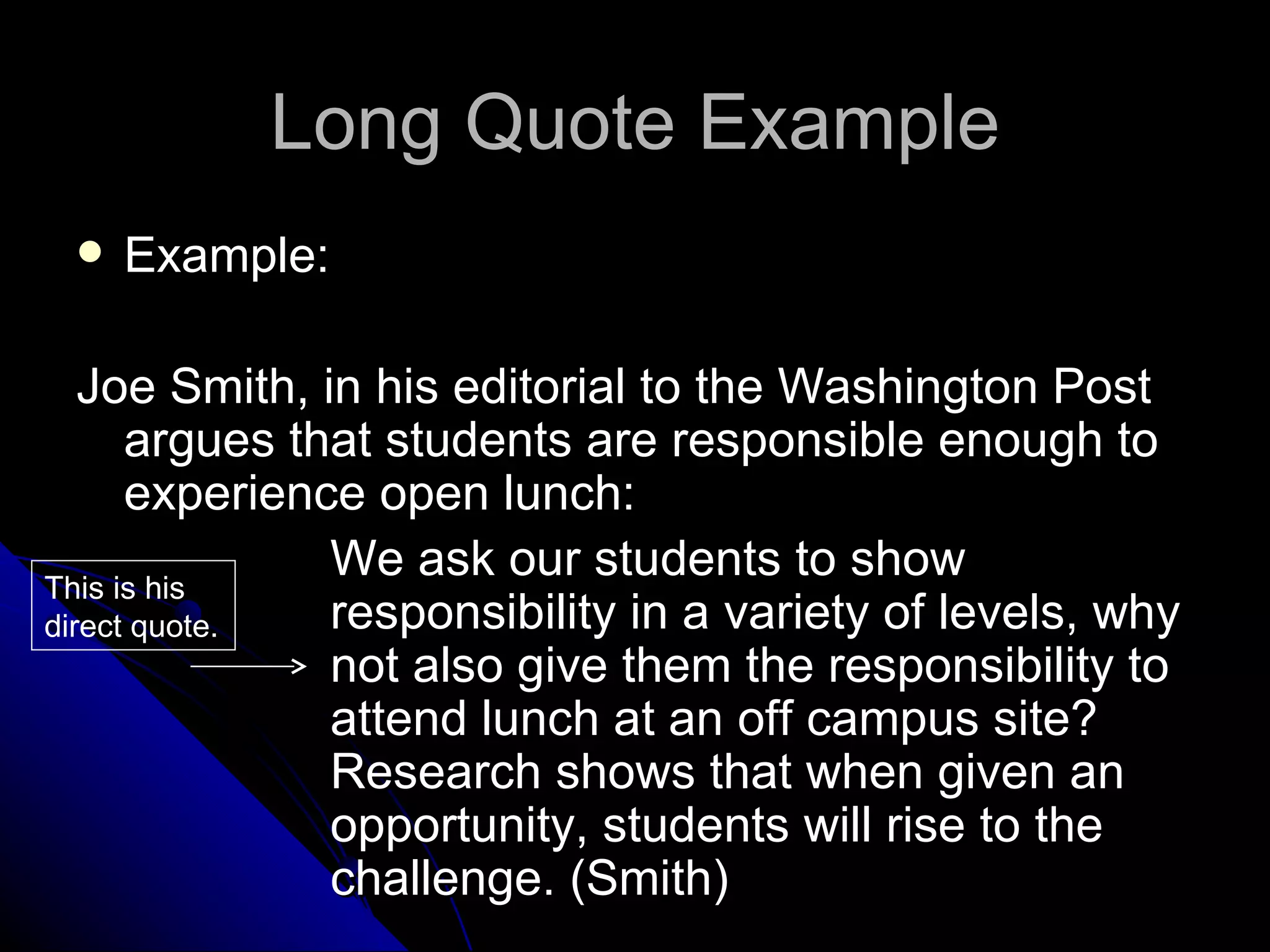 Embedded quotes | PPT