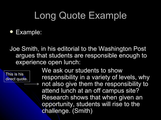 Embedded quotes | PPT | Books and Literature