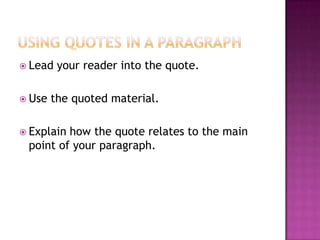 Embedded quotes | PPTX