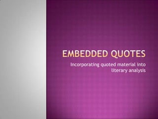 Embedded quotes | PPTX