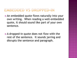 Embedded quotes | PPT