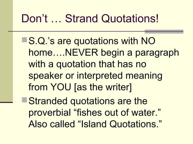 Embedded quotes | PPT