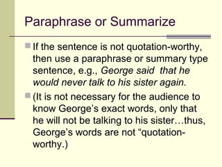 Embedded quotes | PPT