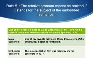 Embedded sentences for 217 midterm | PPTX | Movies | Entertainment