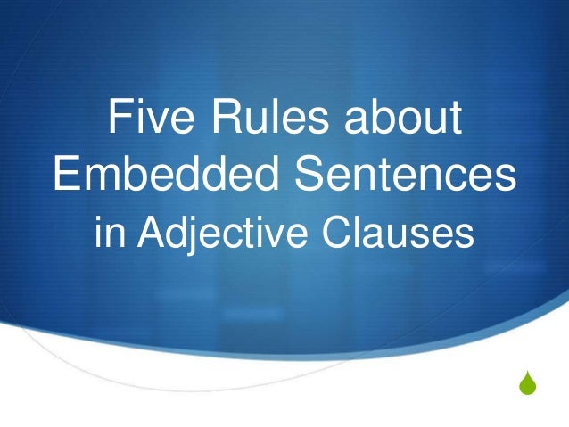 Embedded sentences for 217 midterm